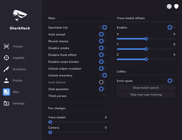SharkHack – Free CS2 Cheat | SkinChanger, ESP, Aimbot